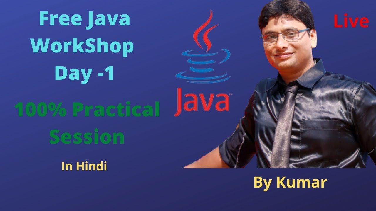Java tutorial For Beginners in Hindi |  Free Workshop on java programming