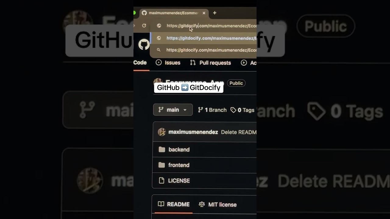 The tool is called GitDocify😮‍💨 It’s perfect for GitHub projects💪 #programmer #swe #dev #cs #code
