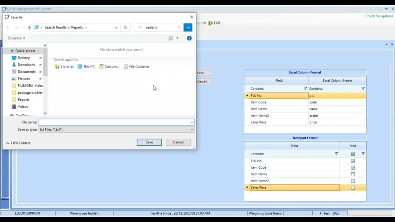 CODE7-WEIGHING SCALE ITEMS
