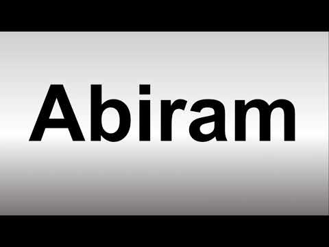 How to Pronounce Abiram (BIBLE)