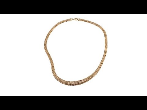 Passport to Gold 14K Yellow Gold Graduated WheatChain 18...
