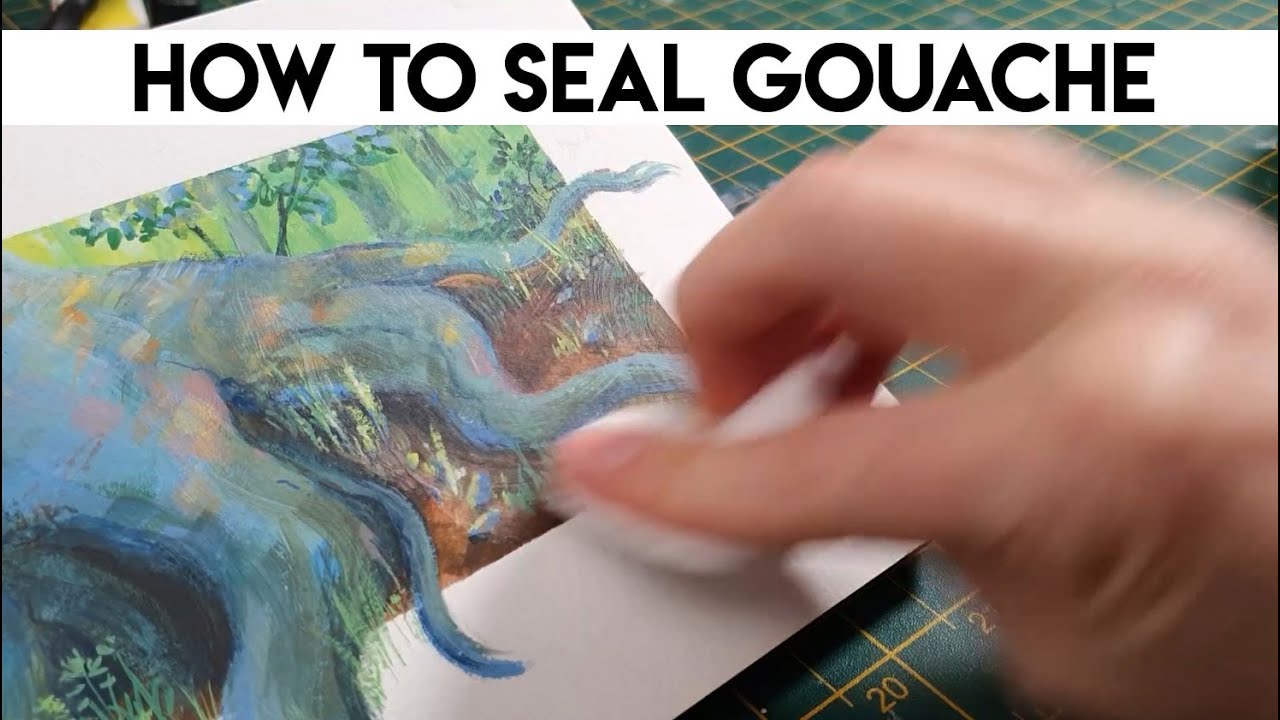 Sealing gouache paintings with wax medium ✶ varnish and protect your gouache sketchbook or artwork
