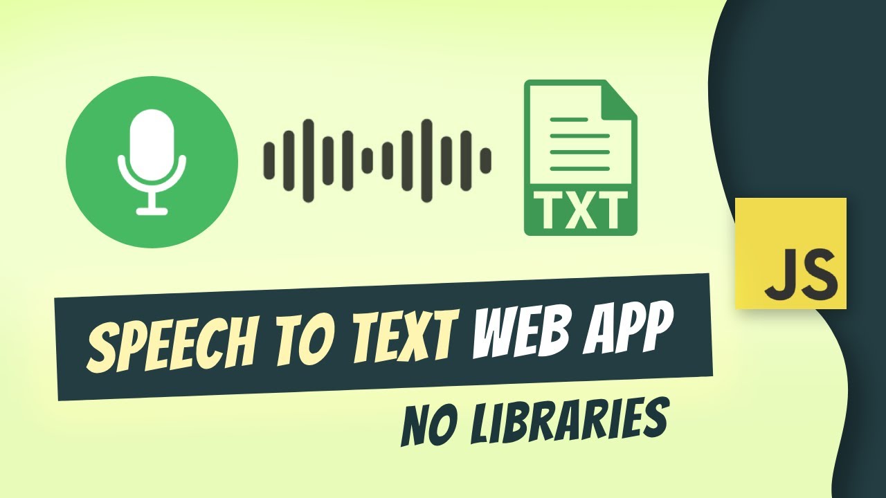 Creating Speech-to-Text App in 20 minutes (No libraries) | JavaScript Project Tutorial