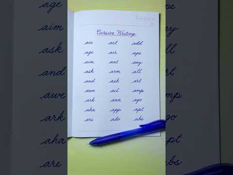 Cursive writing for beginners | Words that start with a | Cursive handwriting practice |Cursive abcd