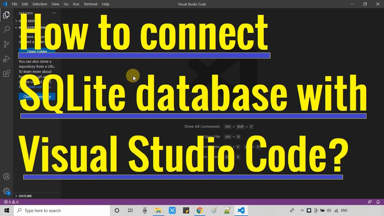How to connect SQLite datbase with Visual Studio Code?