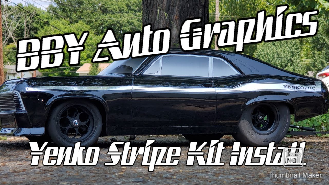 How to Install Vinyl Graphics on NPRC Street Eliminator or Any R/C Car Yenko Stripe Application