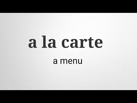 a la cart