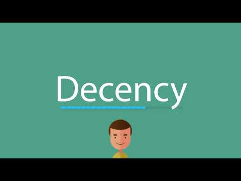 Decency pronunciation