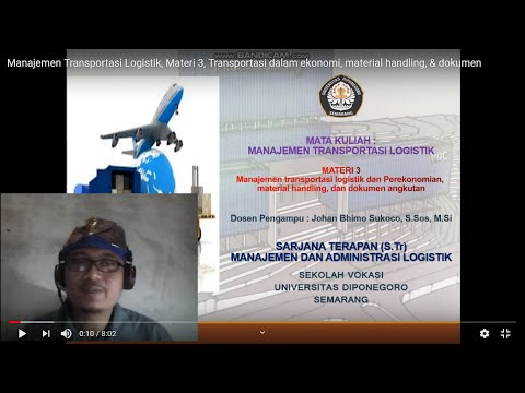 Manajemen Transportasi Logistik, Materi 3, Transportasi dalam ekonomi, material handling, & dokumen