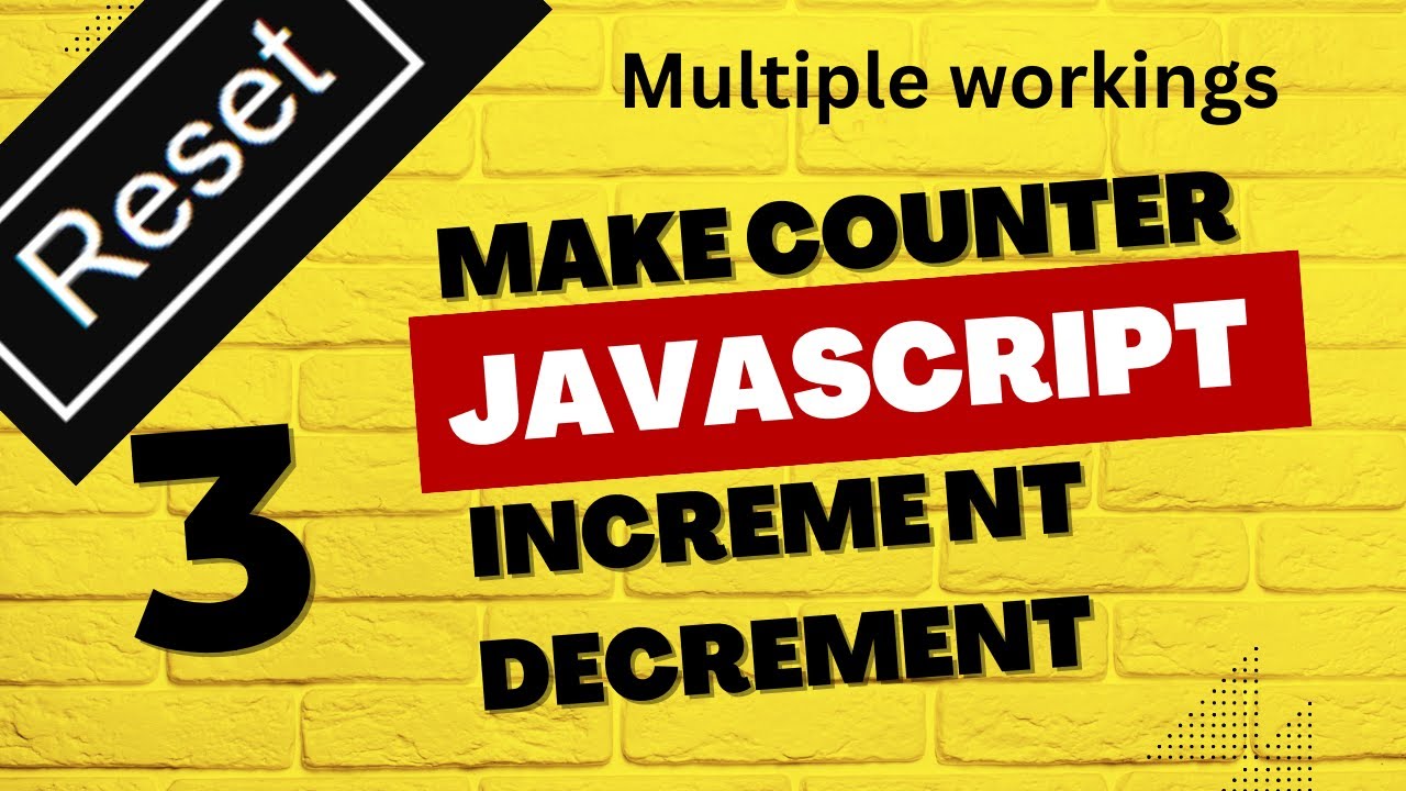 How to make counter in javascript with increment, decrement and reset button using javascript♥️