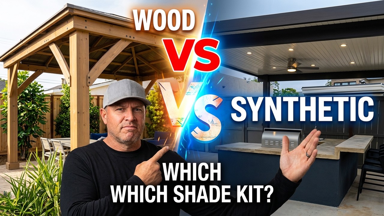Synthetic vs  Wooden Shade Structure Kits