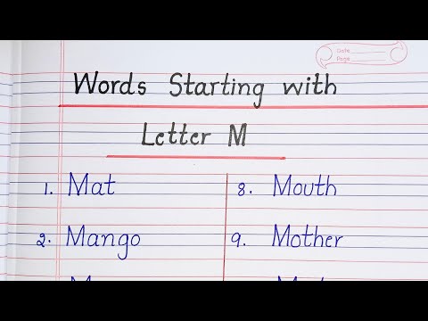Words Starting with M