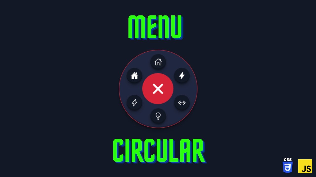 Menu circular  com #css #javascript