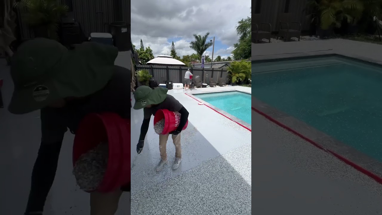 How to install Epoxy Floors in your concrete Pool deck and Patio #epoxyflooring