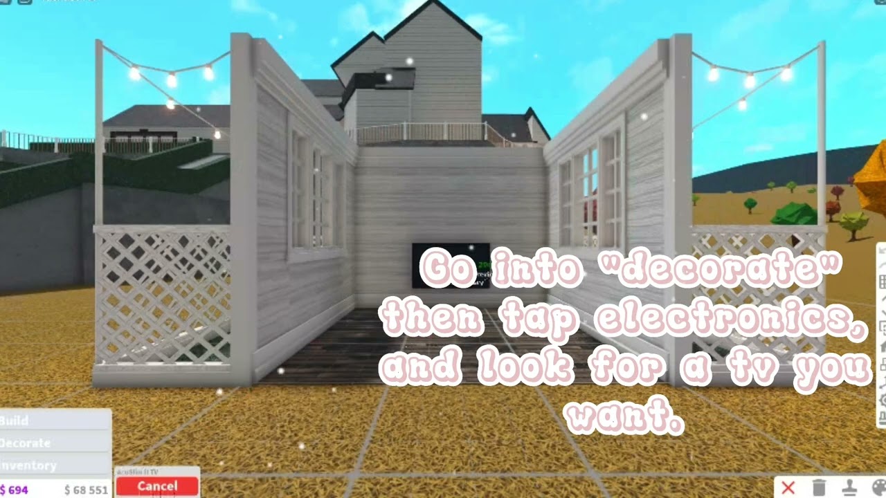 How to make a custom tv screen in Welcome to Bloxburg