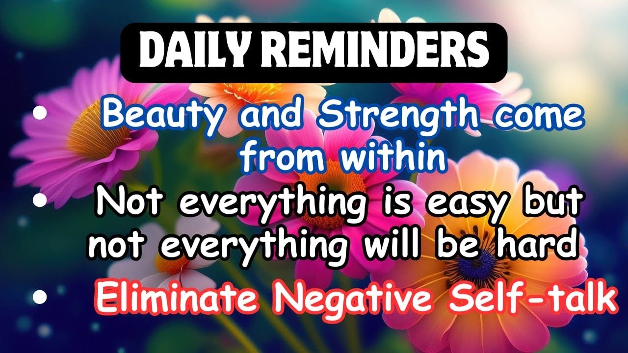 Daily Reminders | Thing to Remember with calm and Soothing Music#self-reminders