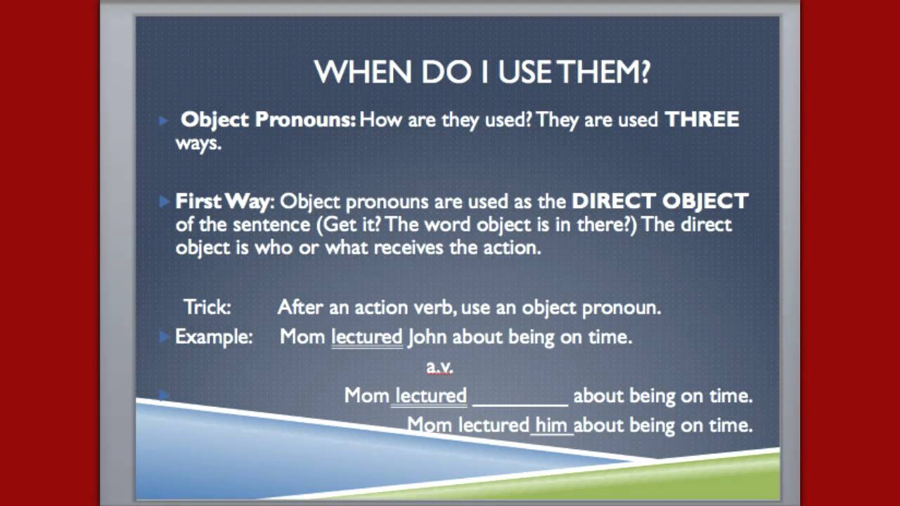 Subject & Object Pronoun Power Points