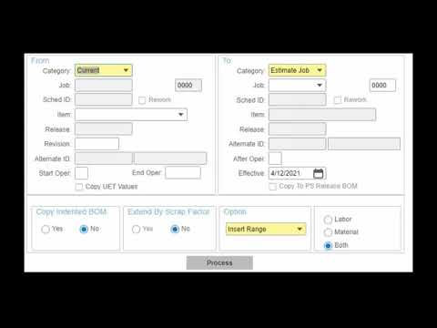 Infor CloudSuite SyteLine Estimating Quick Overview