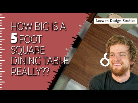 How big is a 60" Square Dining Table?