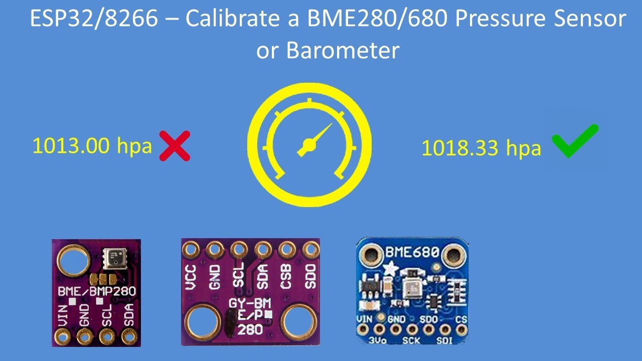 Tech Note 142 – Calibrate a BME280/680 Pressure Sensor or Barometer