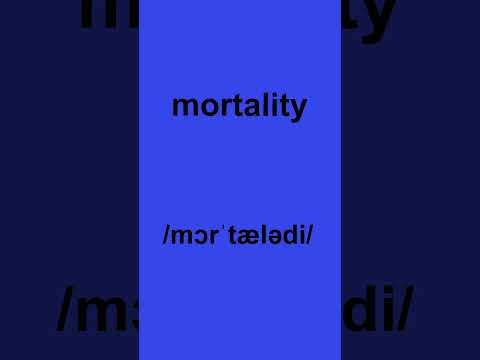 How to pronounce "mortality" in American English #americanpronounce #pronouncecorrectly #english