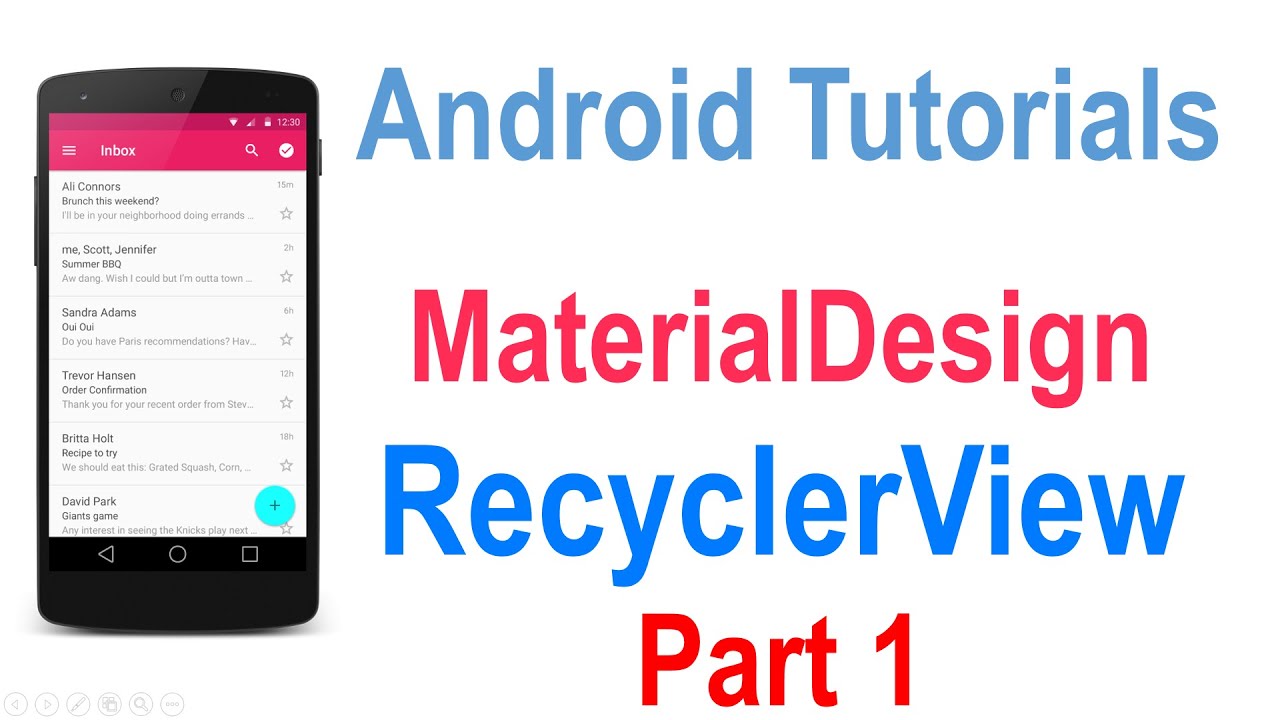 225 Android RecyclerView Tutorial Part 1 |
