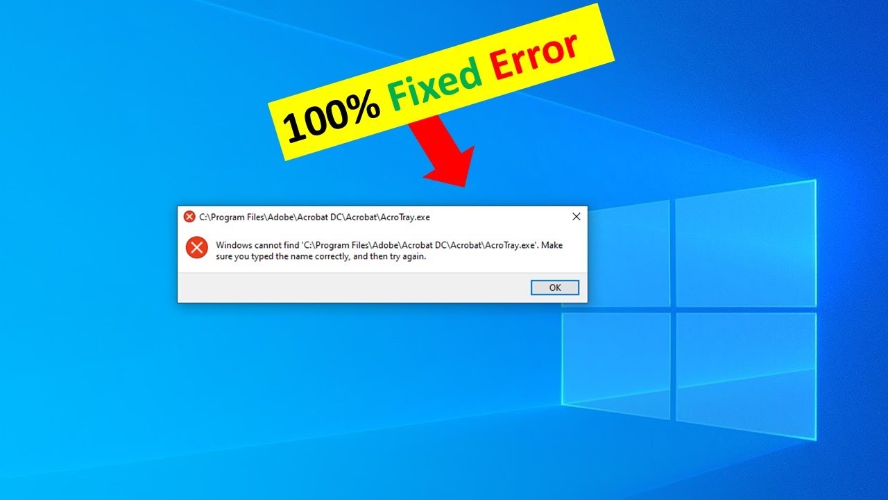 Windows cannot find 'C:Program Files (x86) ERROR 100% Solved