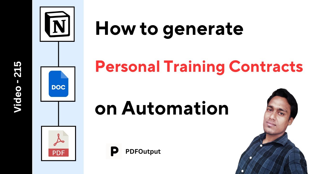 Personal Training Contract PDF | How to create personal training contracts on automation in Notion