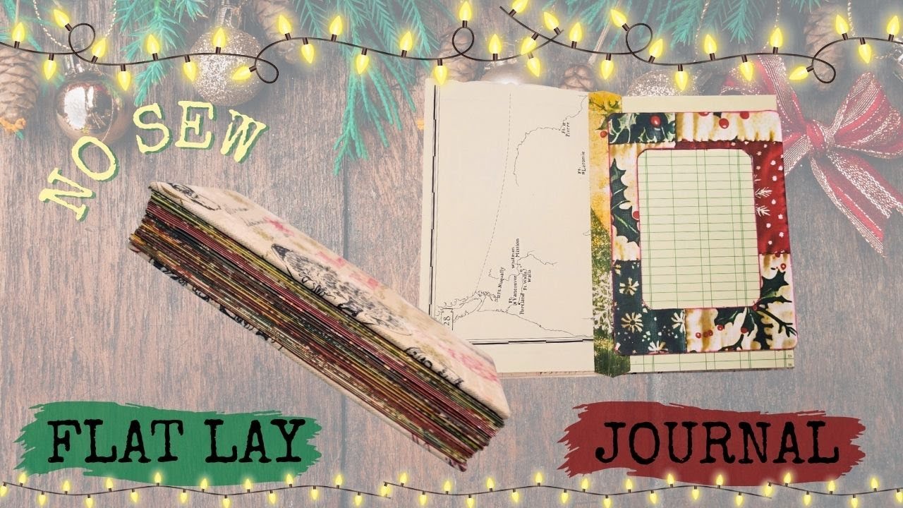 No-Sew Flat Lay Christmas Memory Journal | DIY Junk Journal Tutorial