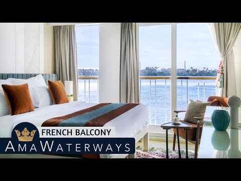 AMA Dahlia | French Balcony Stateroom Tour & Review 4K | AMA Waterways | 2024 | 4K