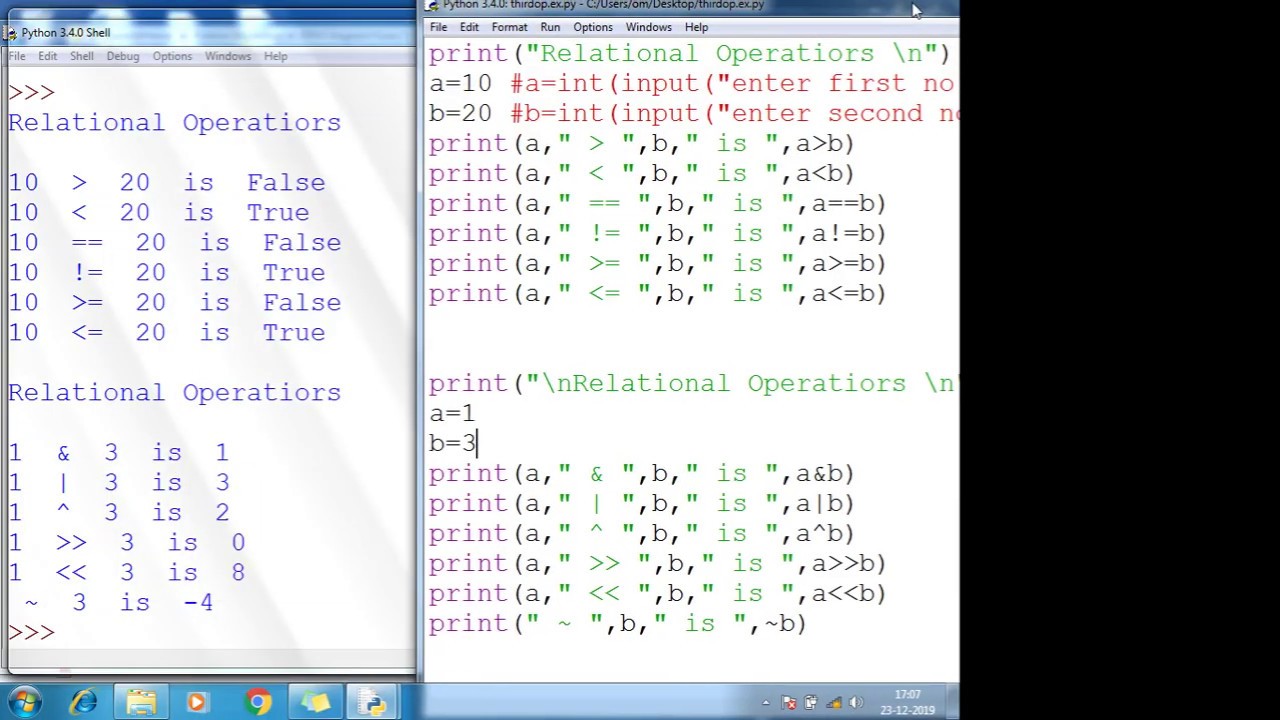 19 Relational Operators in Python | Python Tutorial for beginners to advance