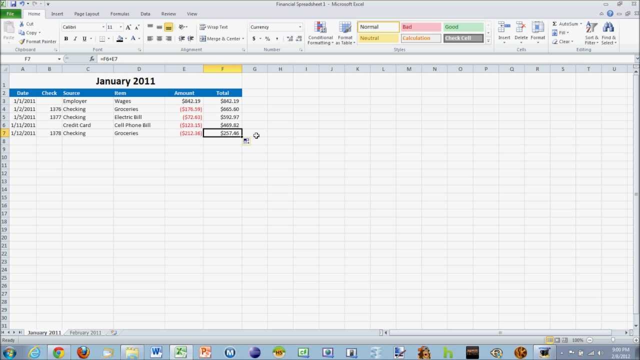 Excel Assignment - Financial Spreadsheet 2