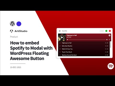 How to embed Spotify to Modal with WordPress Floating Awesome Button