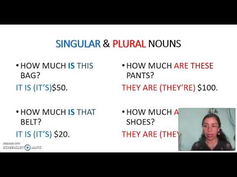 How to ask about price (singular and plural nouns)