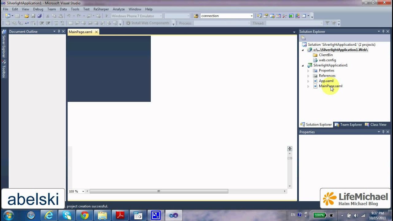 Hello World in Silverlight