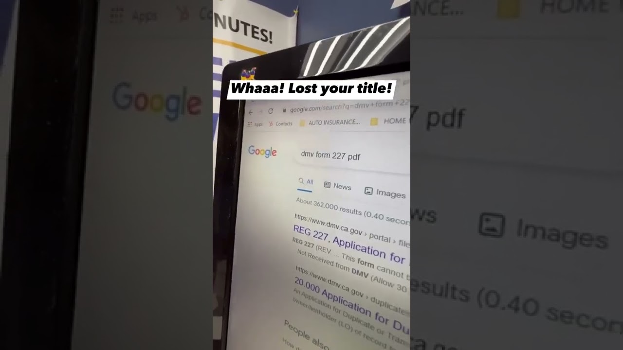 DMV issue #002- How to replace your lost CA Car Title!