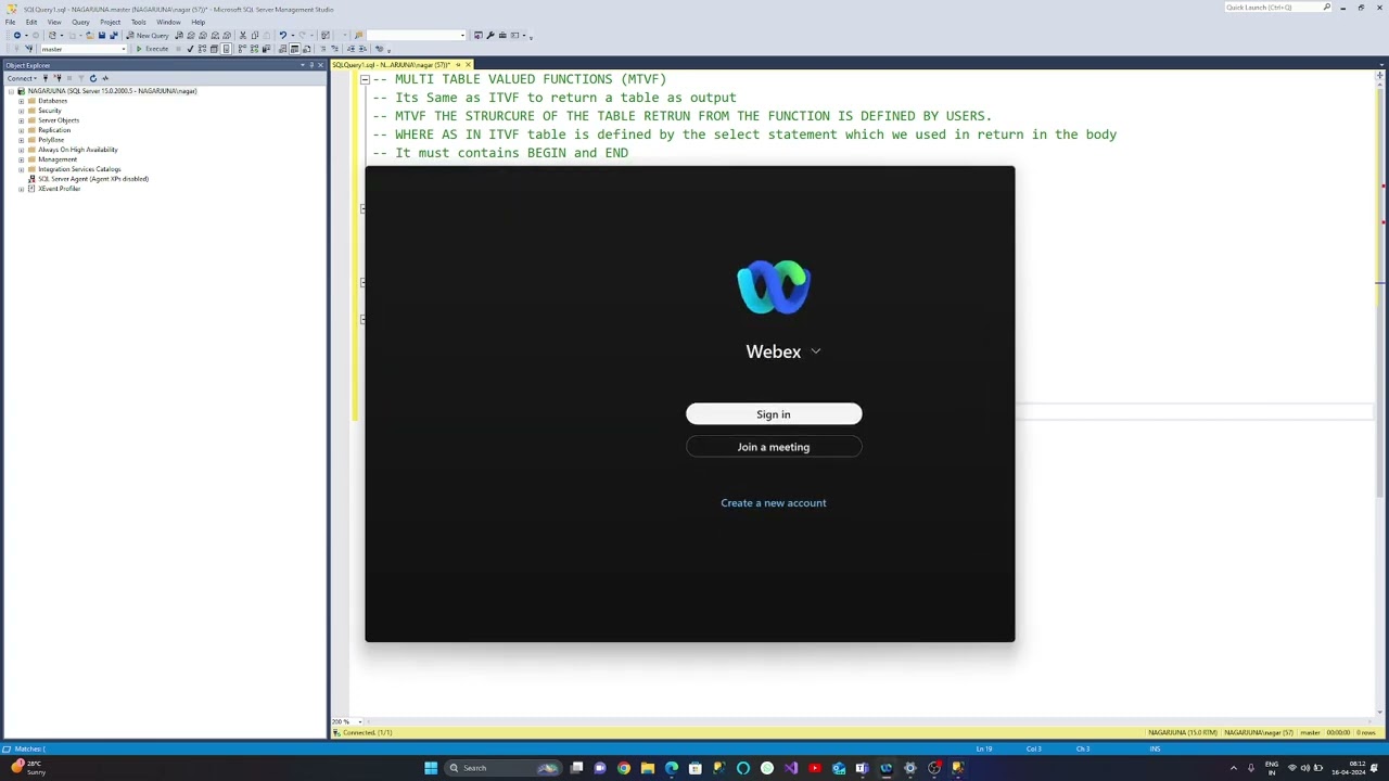 30.SQL Server - UDF | Multi Table Valued Functions