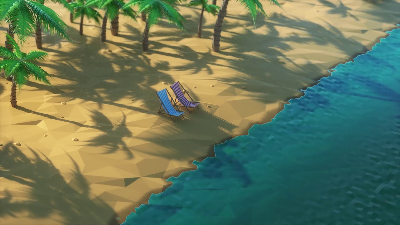 Calm ocean waves - animated looping background