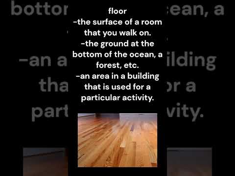 floor pronunciation and meaning
