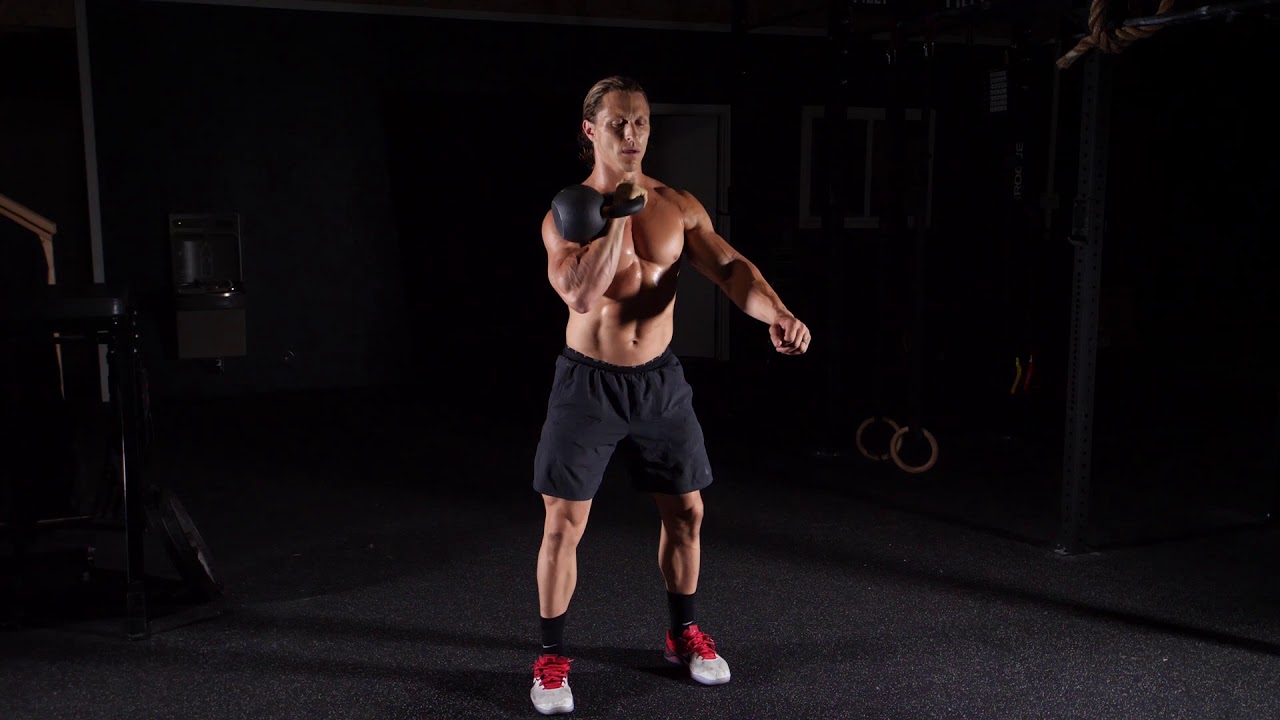 Single Arm Kettlebell Rack Squats