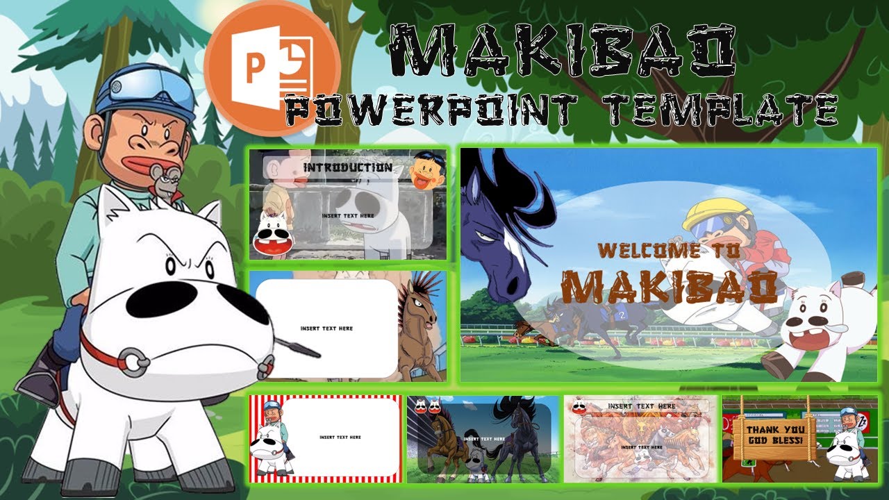 MAKIBAO TEMPLATE 🏇🏿🐴🧲 | ANIME | FREE POWERPOINT THEME | 7SLIDES | TUTORIAL | ELLA BLANCO BAJADO