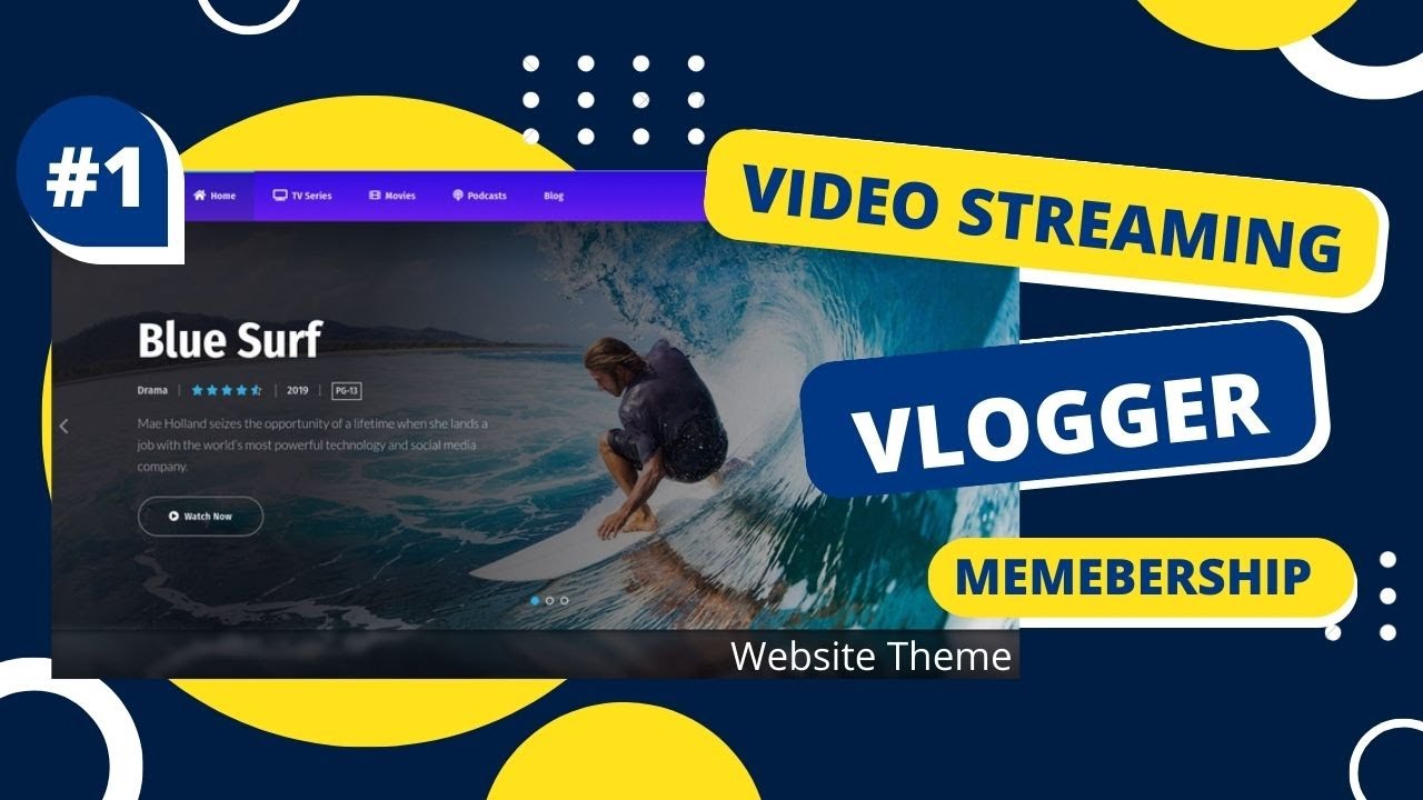 Video Streaming + Membership Website | Media Play, Vlogger, Podcast Website | Vayvo WordPress Theme