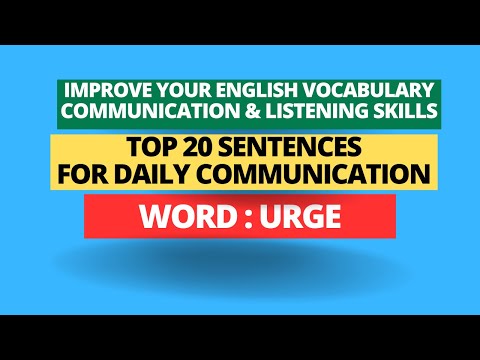 Word : Urge 🗣👂 l English Vocabulary for daily conversation