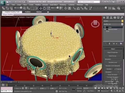 M5A7 - Practical Example - Modeling a tablecloth Video Lecture - 3DS ...