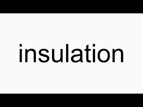 How to pronounce insulation