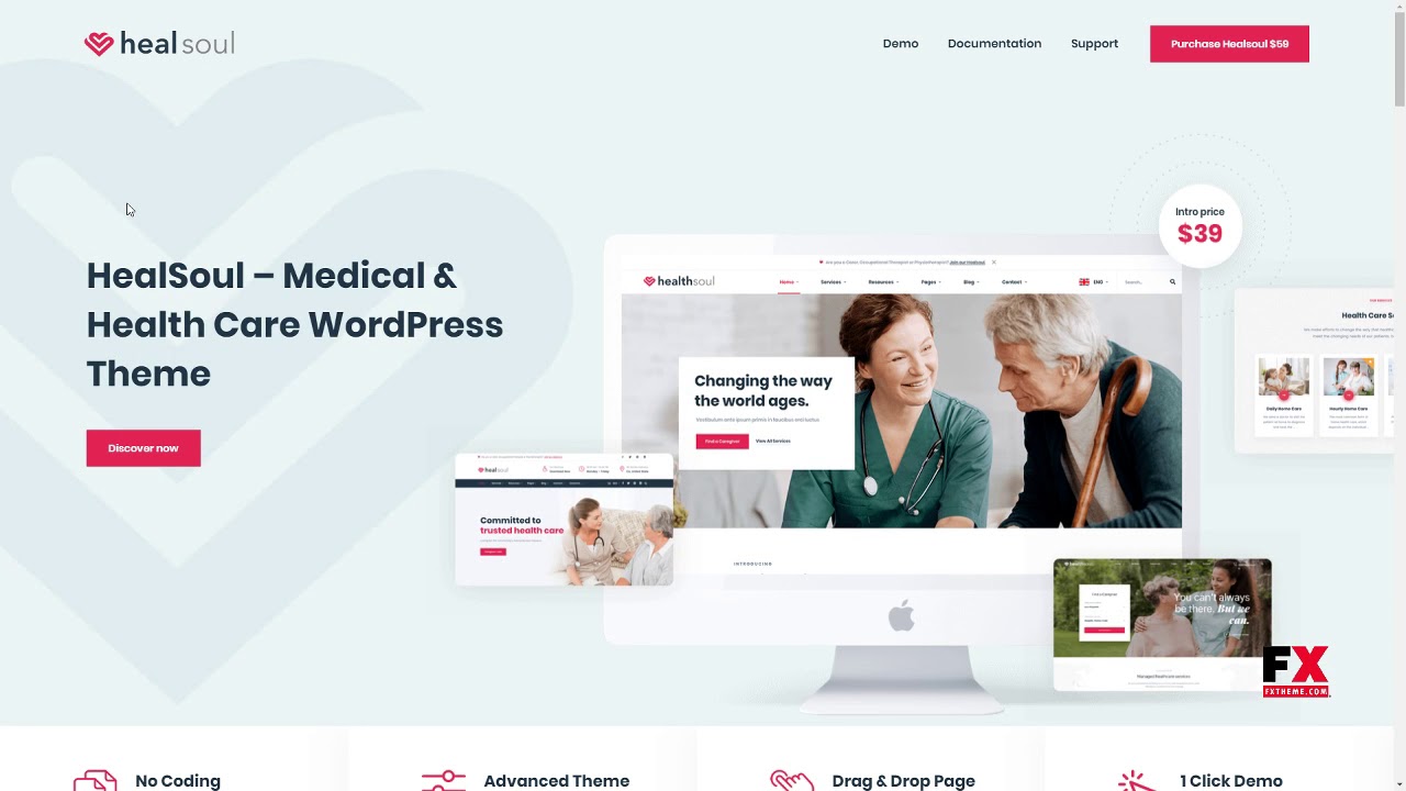 Healsoul - Medical Care, Home Healthcare Service WordPress Theme