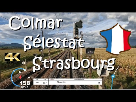 CAB RIDE 4K "PRO" 🇫🇷 Colmar - Sélestat - Strasbourg TER200 BB26000 FR/Alsace/Elsass/Frankreich/SNCF