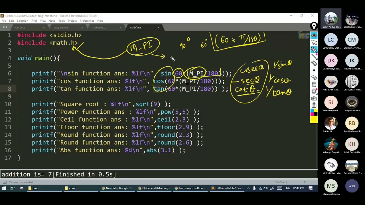 41. Code Reusability using User defined Function in C Programming