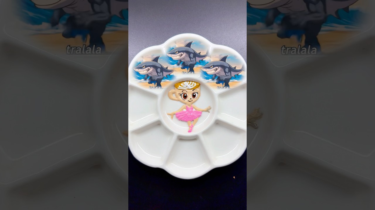 Ballerina Cappuccino🩰 Brainrot Color mixing | Guess the mixed color #satisfying #colors #art #funny