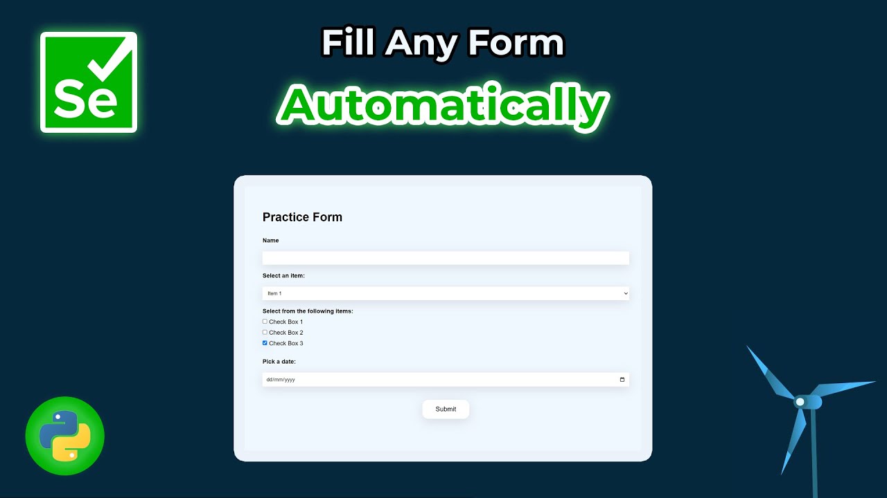 How to Fill Any Form Automatically with Selenium In Python! | Selenium Tutorial
